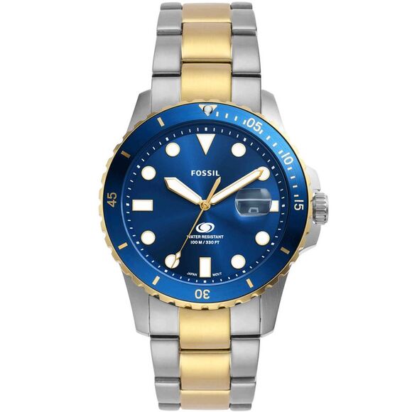 Fossil | Other | Fossil Mens Blue Dive Blue Dial Watch Fs634 | Poshmark